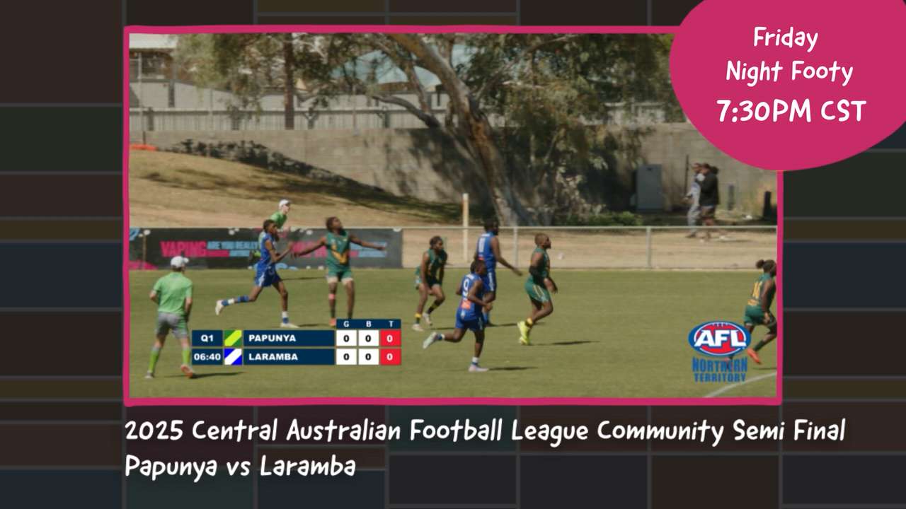 Friday Night Footy - 2025 Central Australian Football League Community Semi Final Papunya vs ...