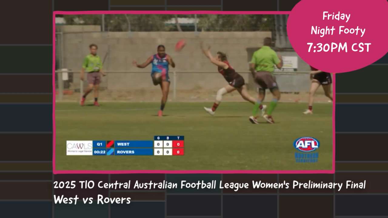 Friday Night Footy - 2025 TIO Central Australian Football League Women's Preliminary Final ...
