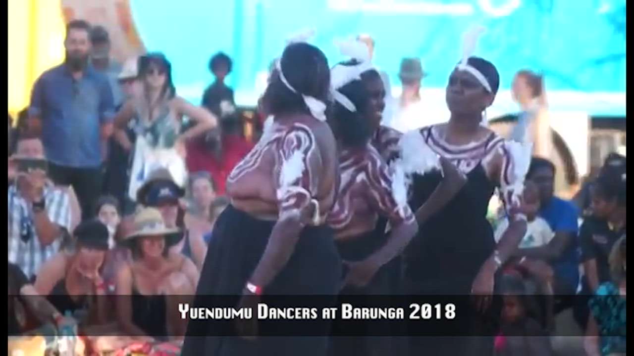 Aboriginal dancing from Yuendumu @ Barunga 2018