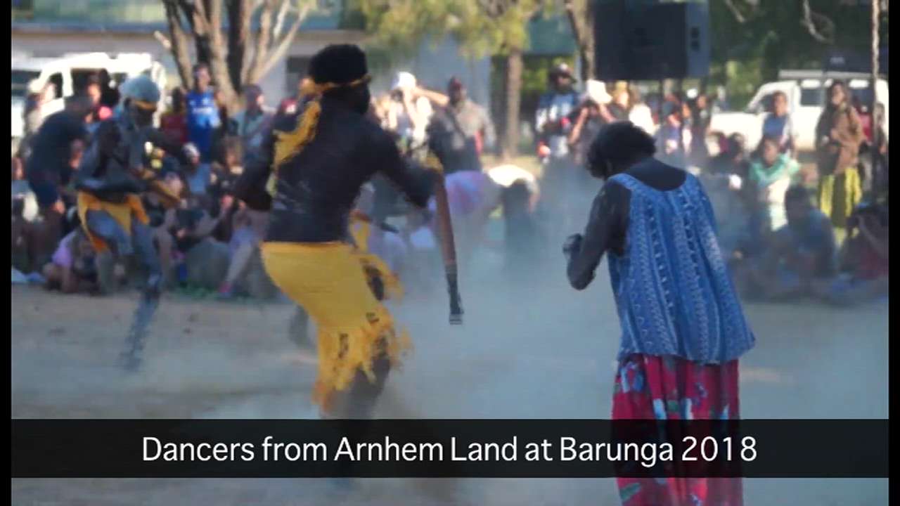 Aboriginal dancing from Arnhem Land (2) @ Barunga 2018